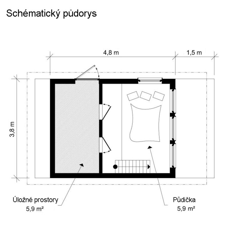 Plány na stavbu zahradní chatky bez stavebního povolení svépomocí ...